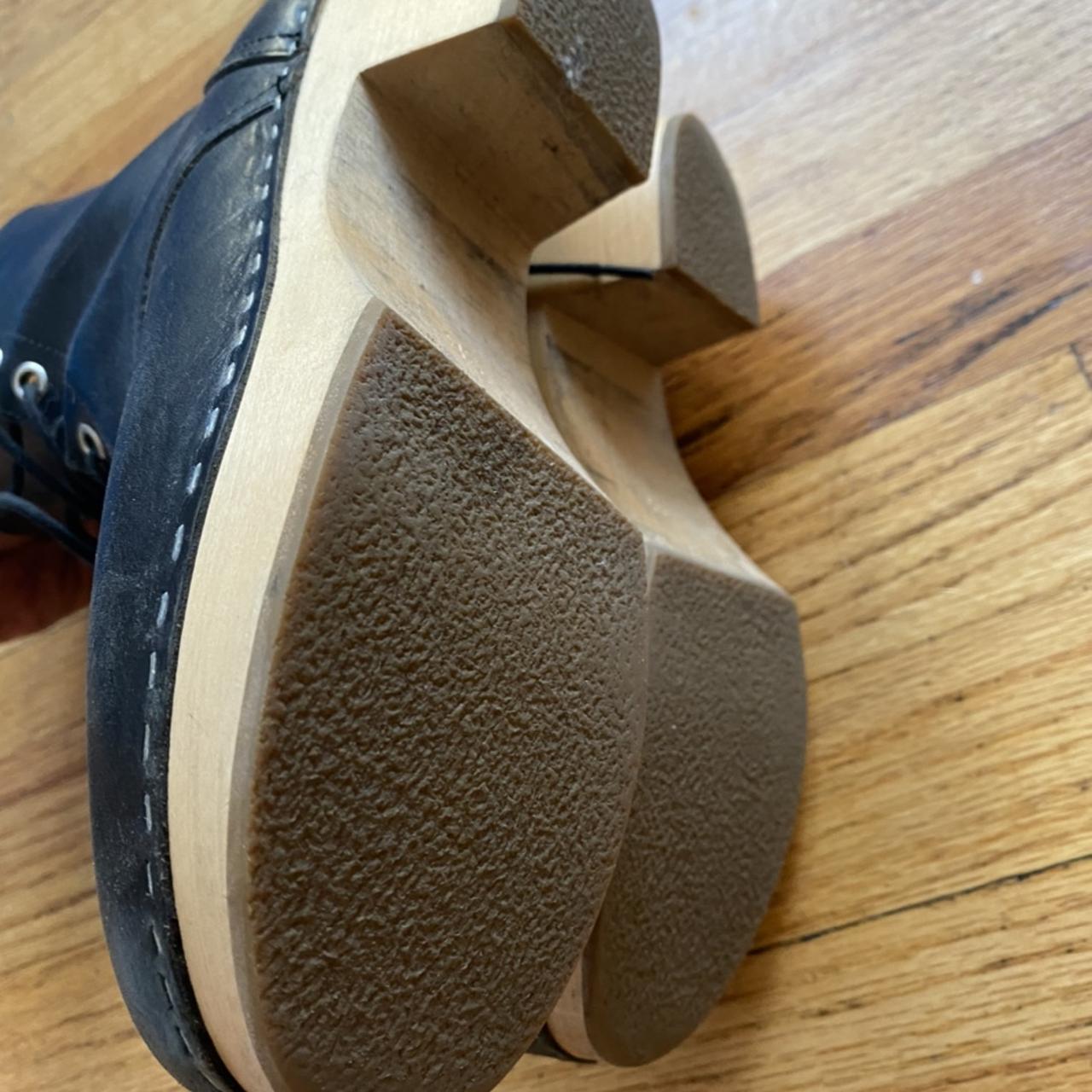 Worn twice Swedish Hasbeens Booties size 38 lace up... - Depop