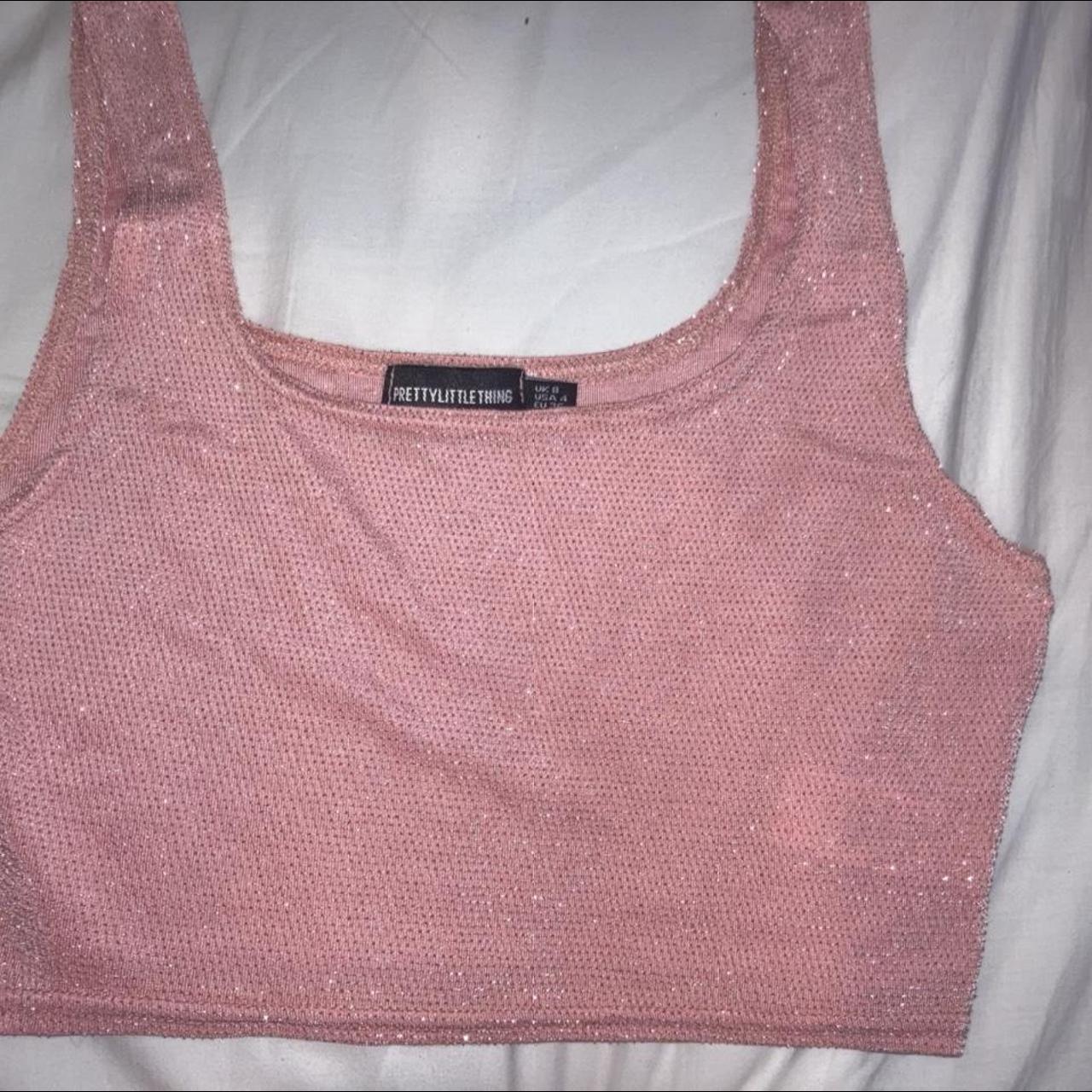 Light Pink Glitter Crop Top. Brand new, perfect... | Depop