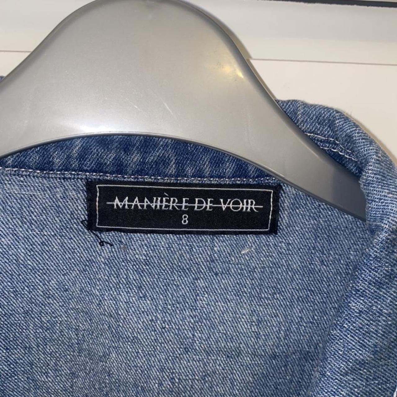 MDV half bomber half denim jacket, size 8, worn a... - Depop