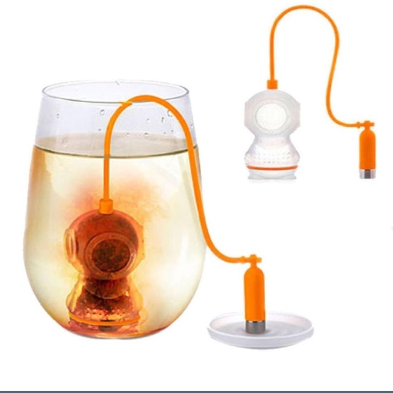 Silicone Filter Deep Diver Tea Infuser Loose Leaf... - Depop