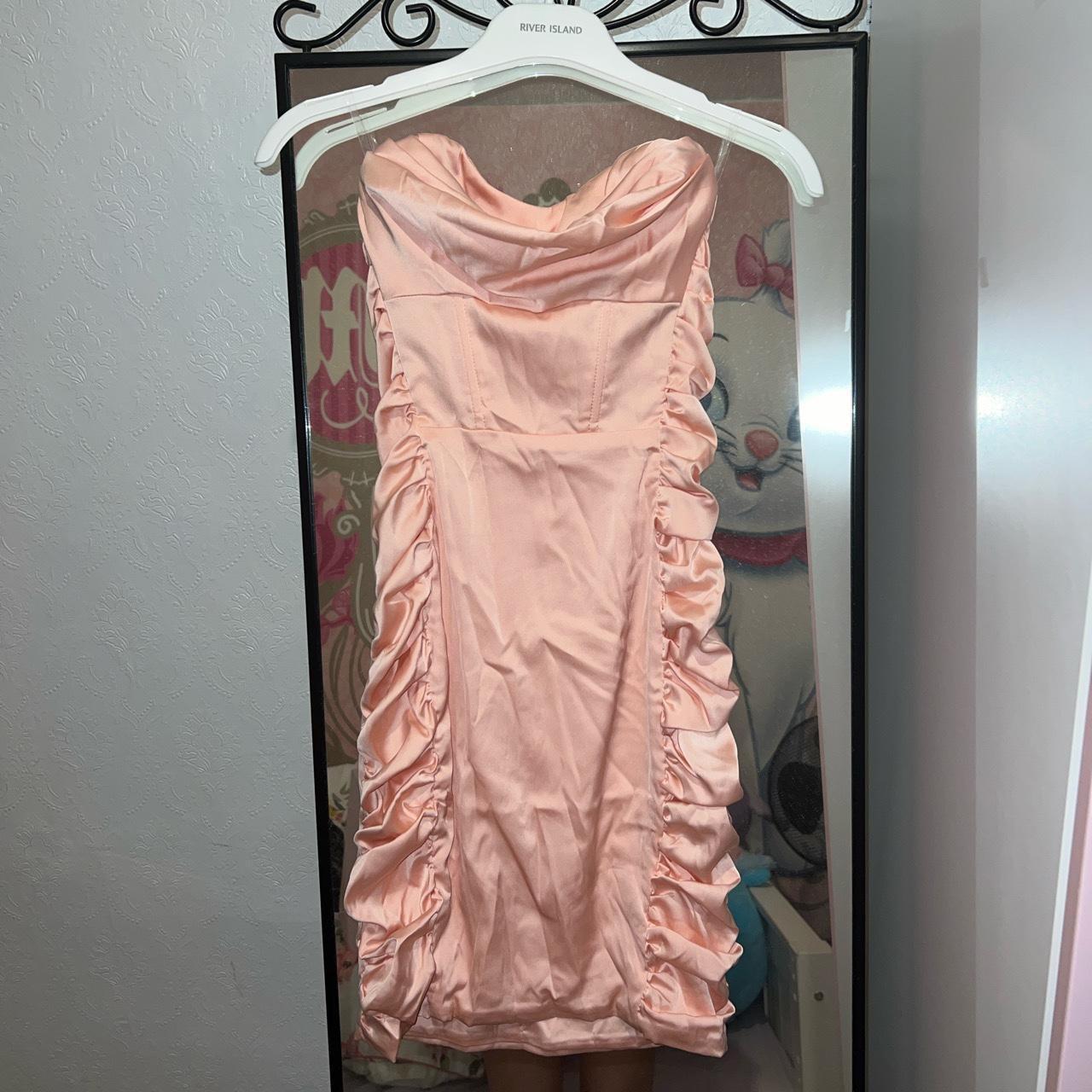 Oh Polly cap ferrat strapless satin mini bandeau... - Depop