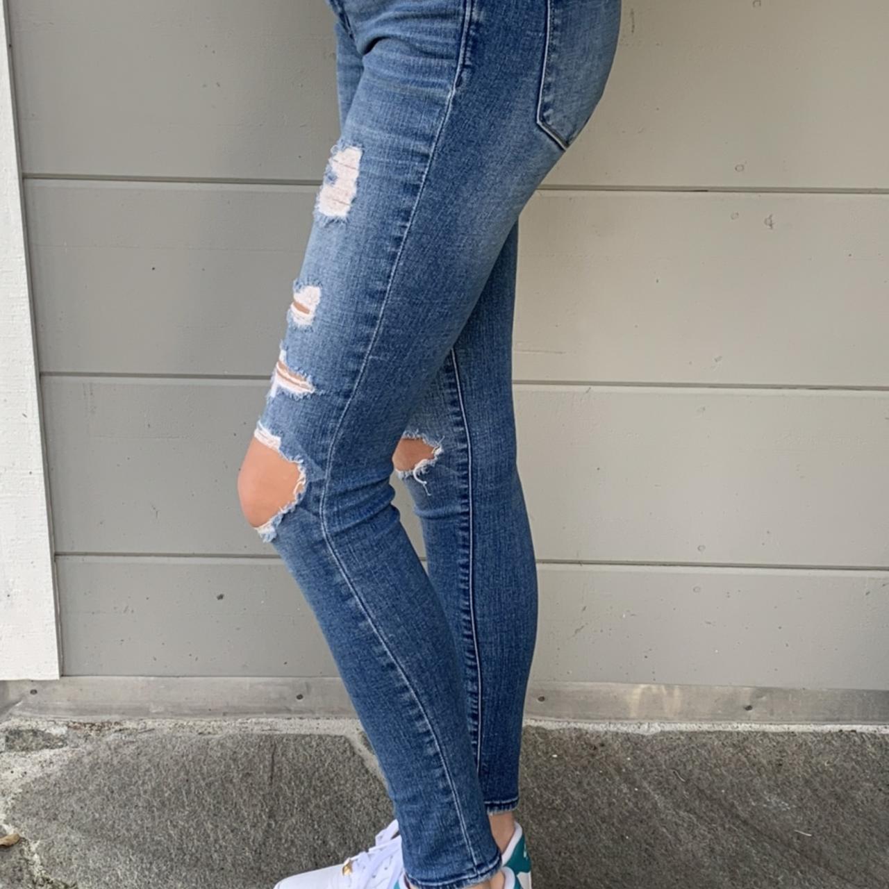 really cute skinny ripped jeans! goes with... - Depop