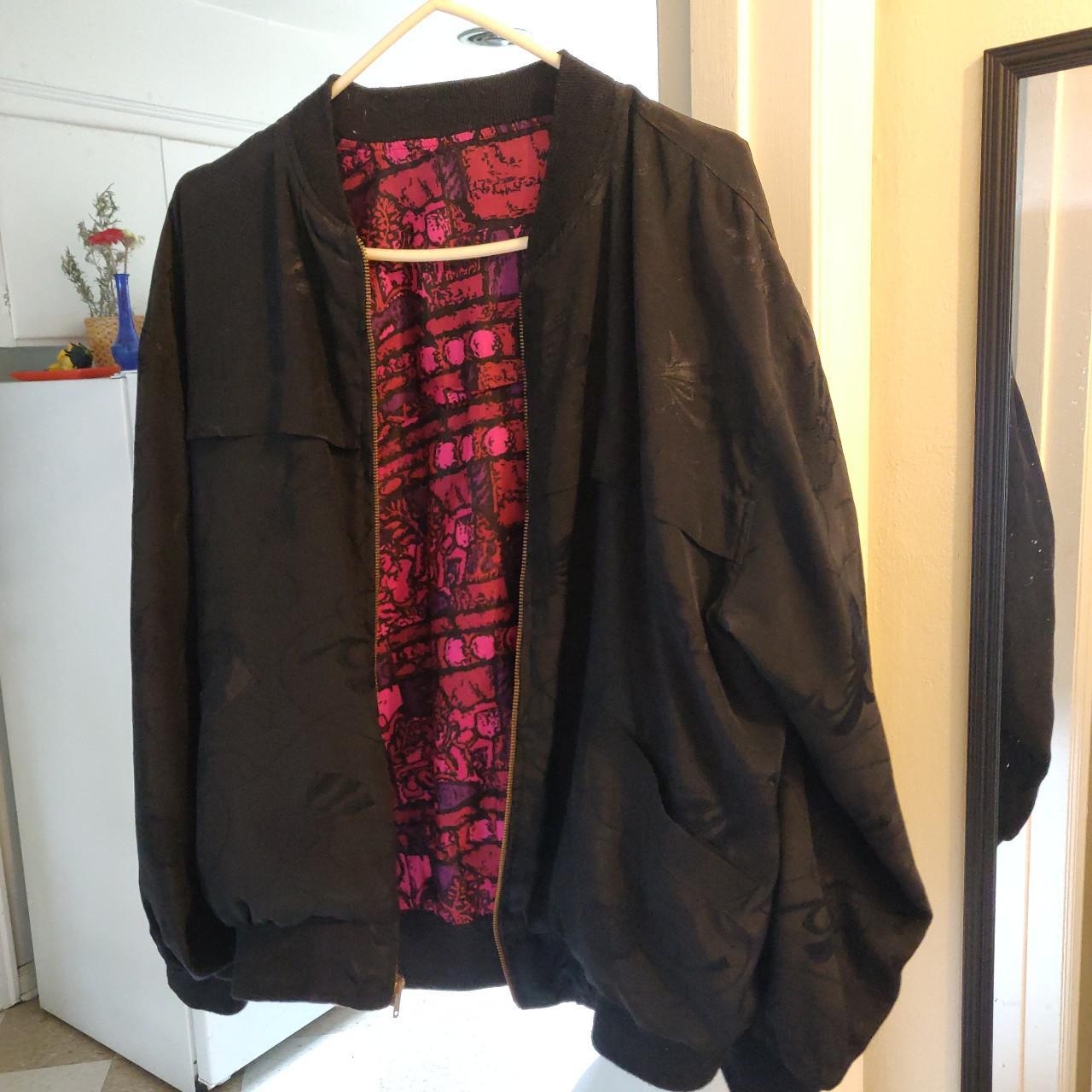 Light bomber funky 90s print Fun print inside, fun... - Depop