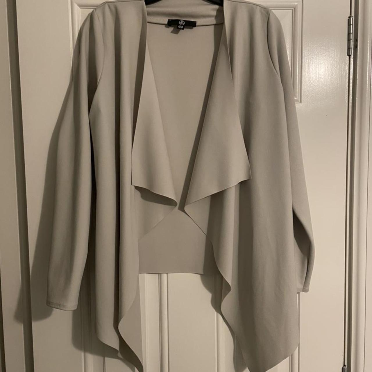 Beige waterfall jacket - only worn a couple of... - Depop