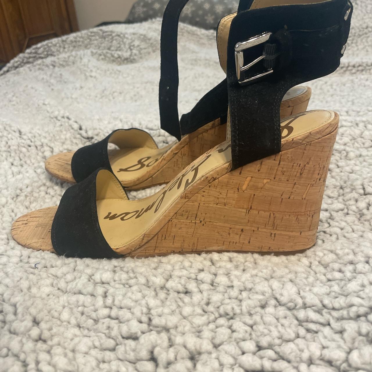 Size 10 Sam Edelman wedge sandal like new - Depop