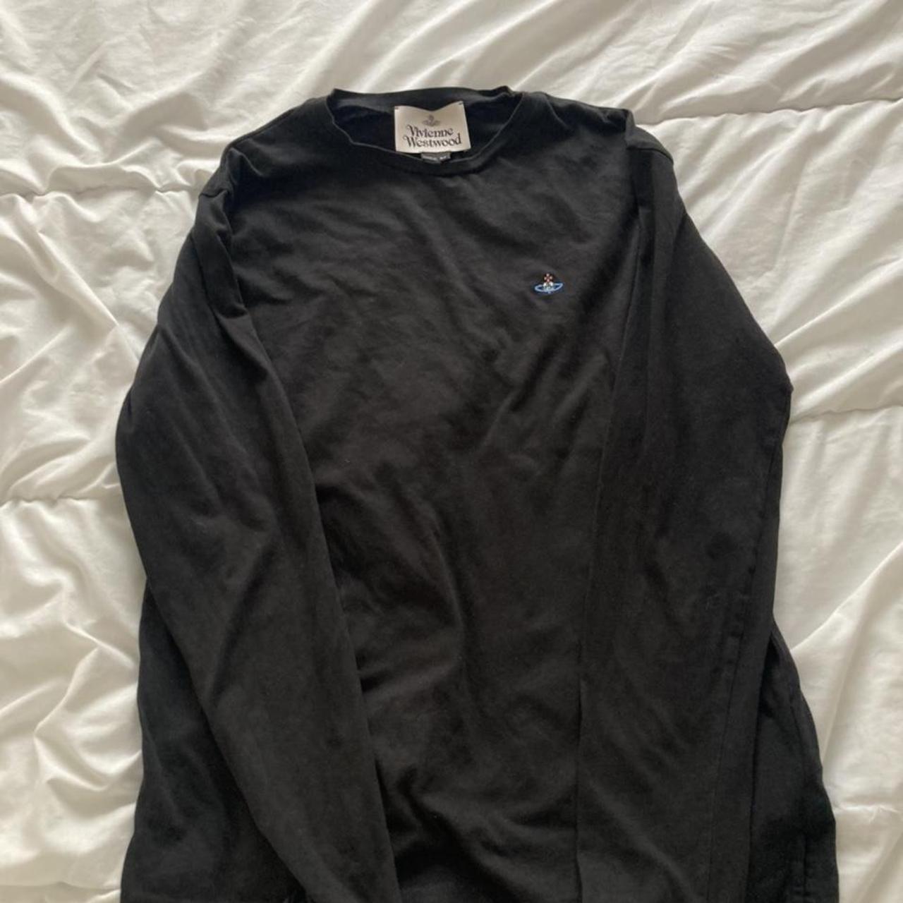 Vivienne Westwood long sleeve black mens T in size... - Depop