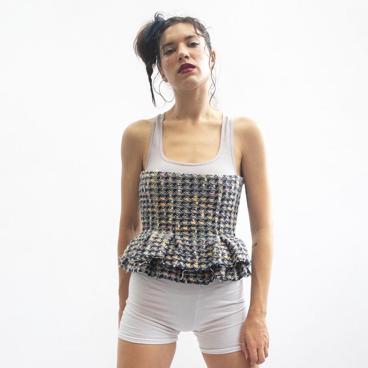 Brock Collection boucle peplum bodice. Fully boned... - Depop