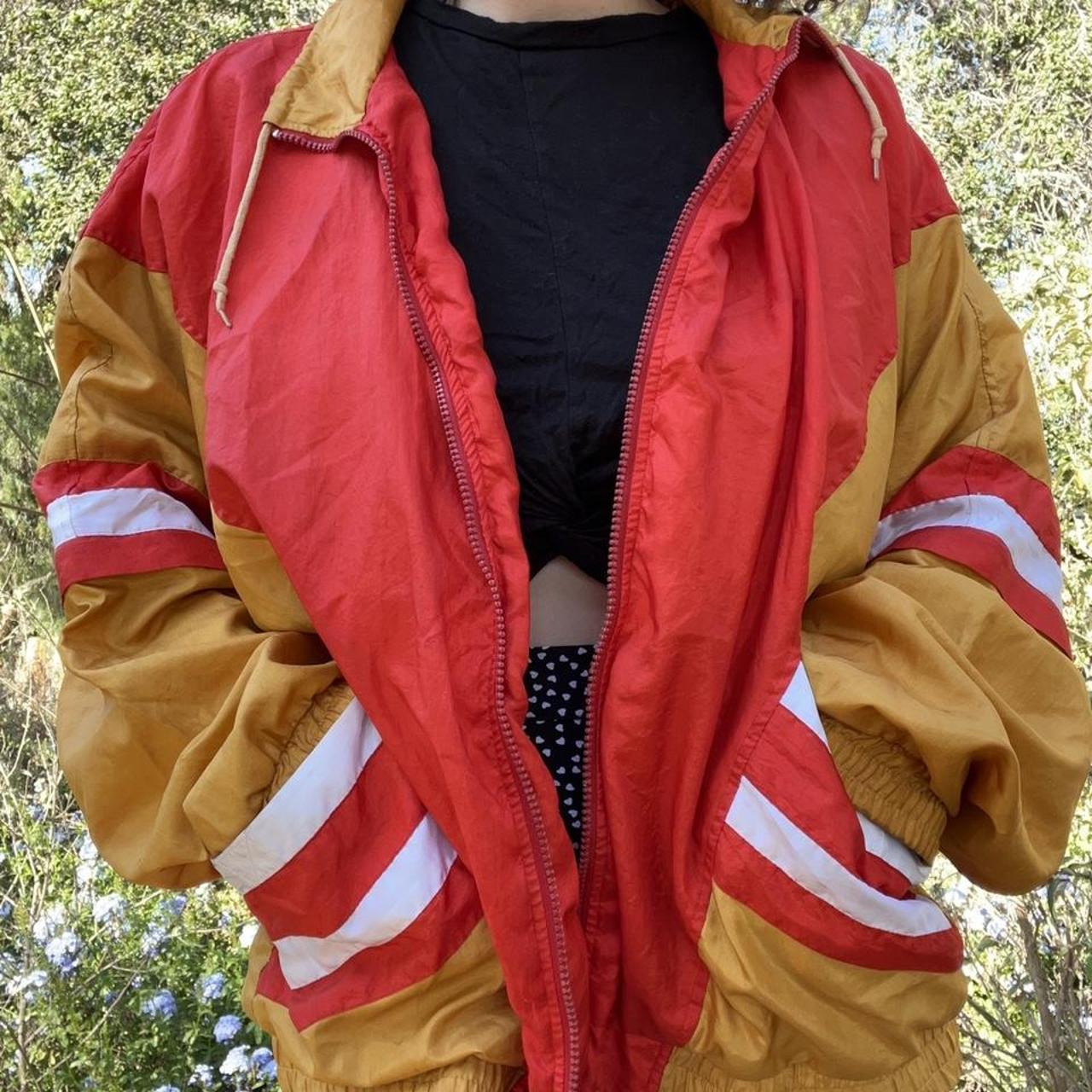 Men's Red and Yellow Jacket | Depop