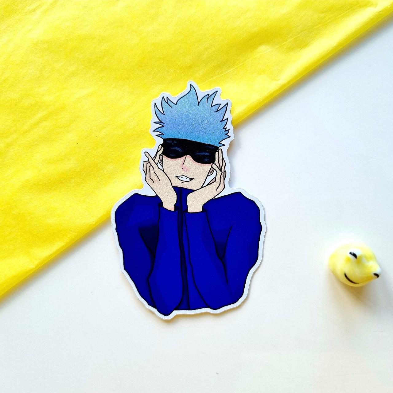 Gojo Satoru Vinyl Sticker The sticker measures... - Depop