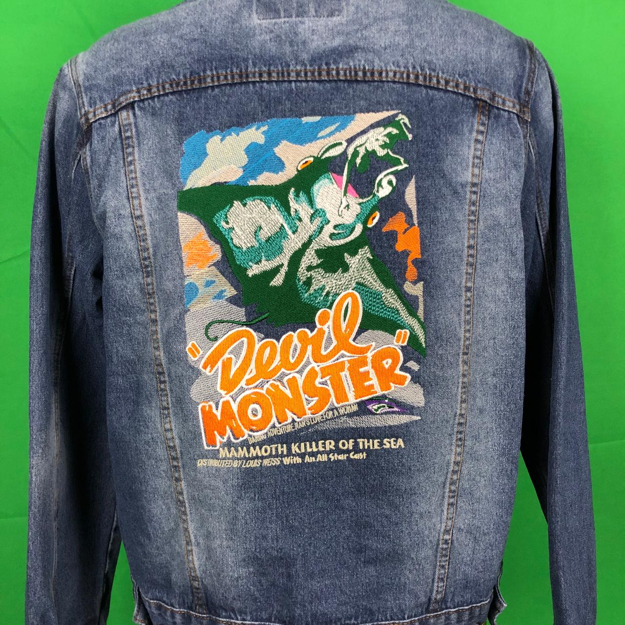 Denim Jacket Devil Monster 1936 Movie Promotion... - Depop