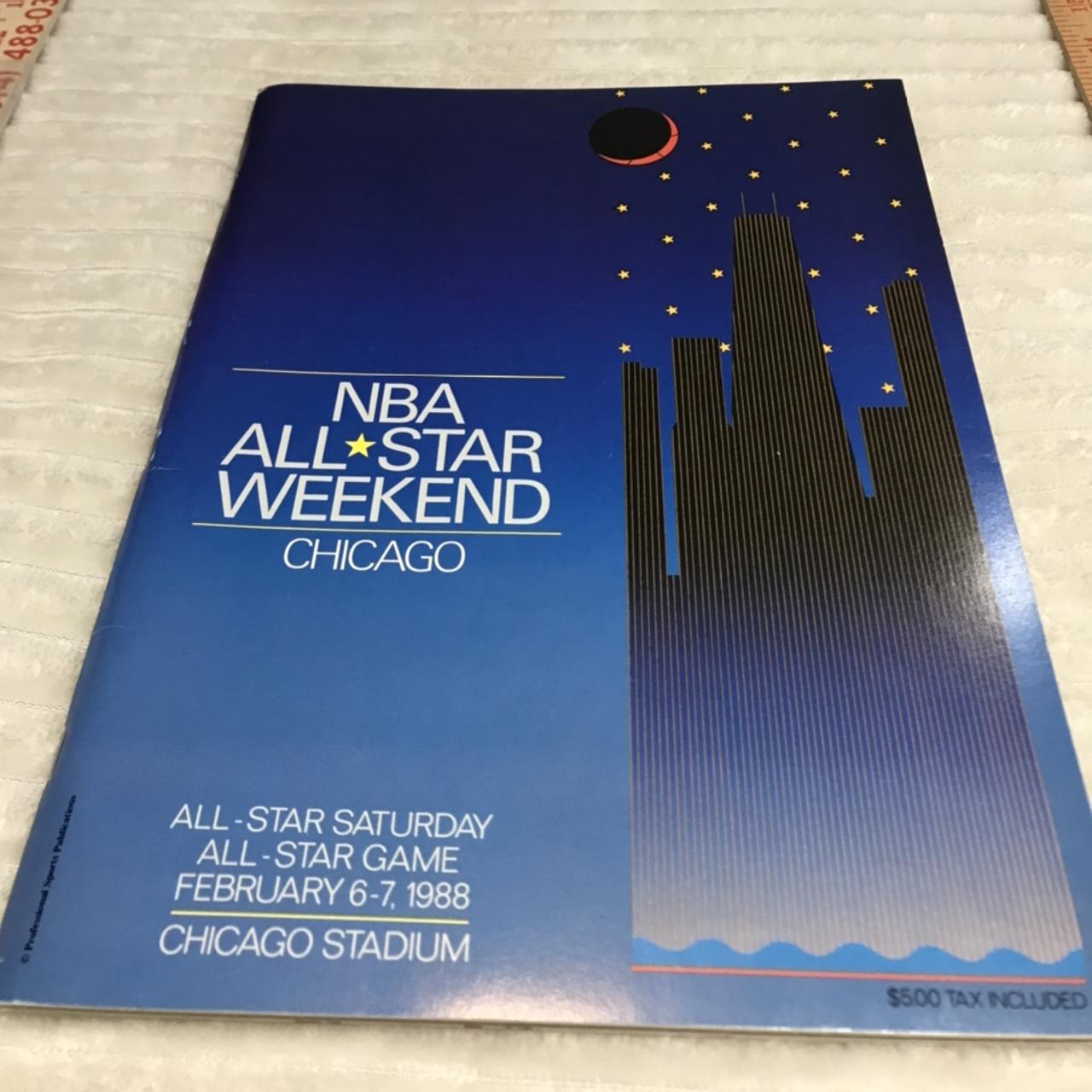 #vintage 1988 nba chicago all star game magazine... - Depop