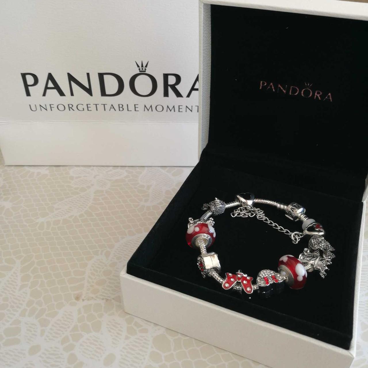 Pandora Mickeymouse Charm Bracelet Sizes 16cm -21cm... | Depop