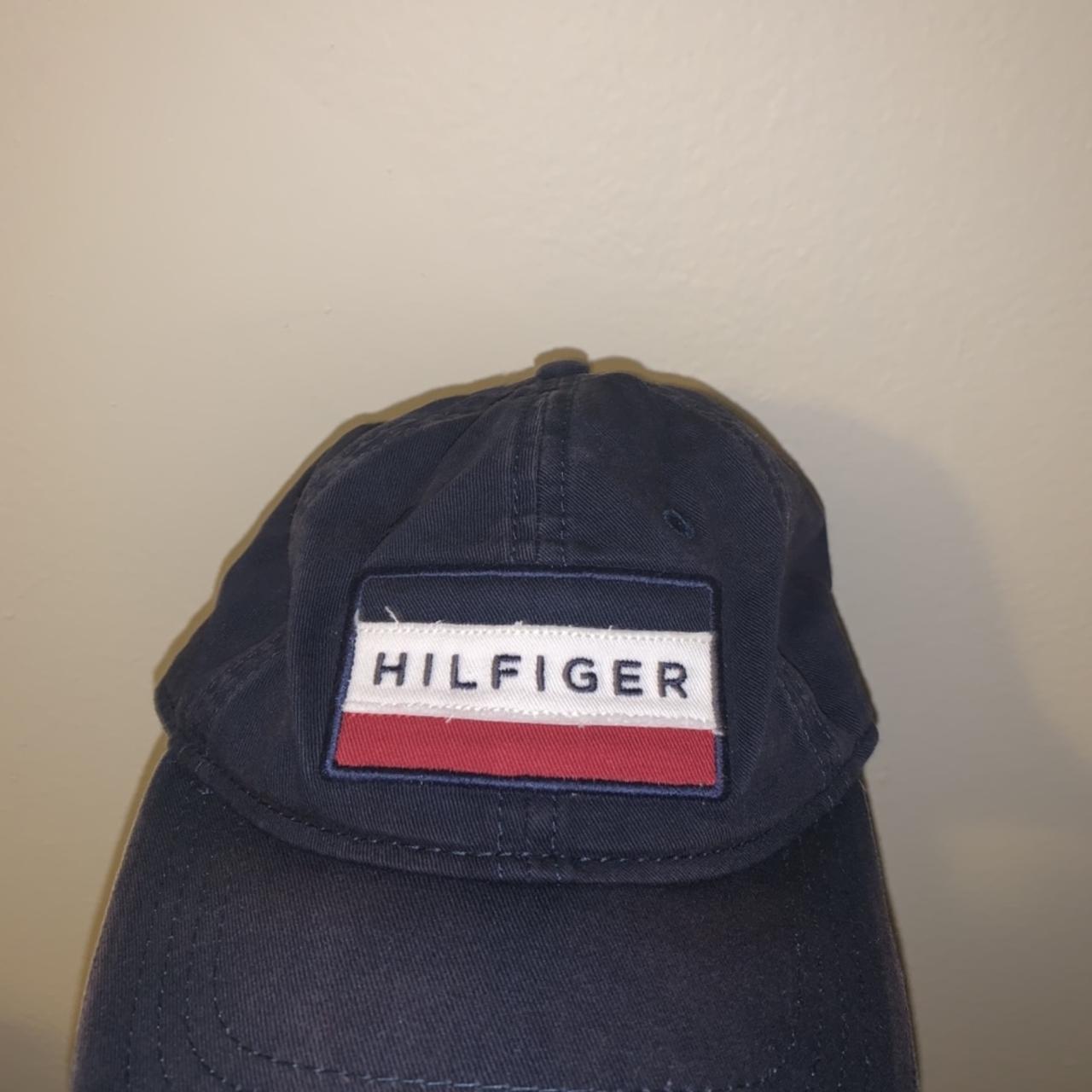 Tommy Hilfiger hat. In used condition. Has a worn... - Depop