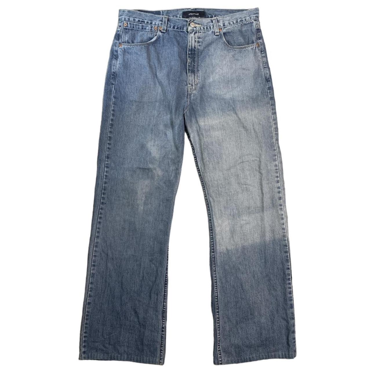 rare vintage Levi’s 501 structure pattern faded blue... - Depop