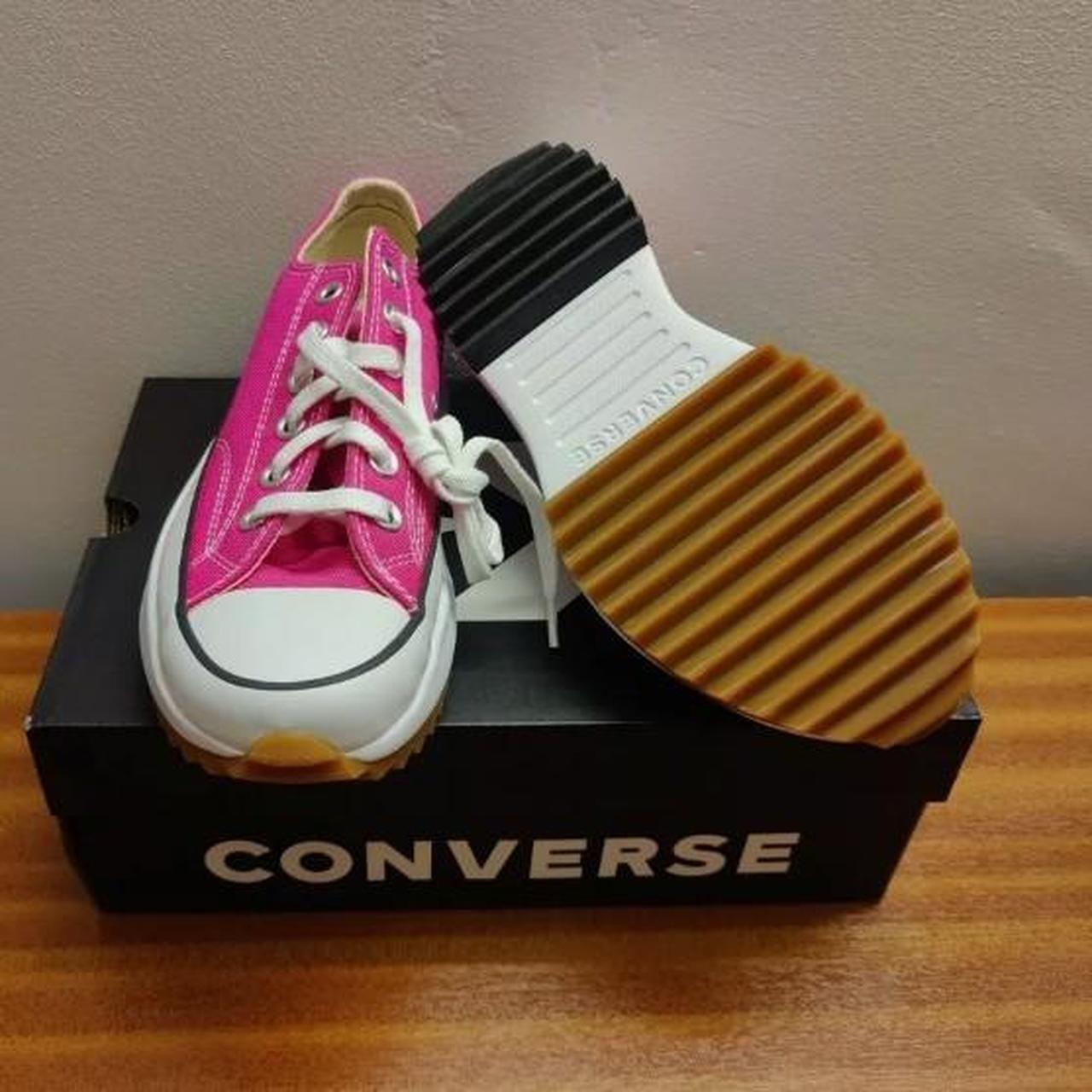Converse Run Star Hike Hyper Low Top Platform Pink... - Depop