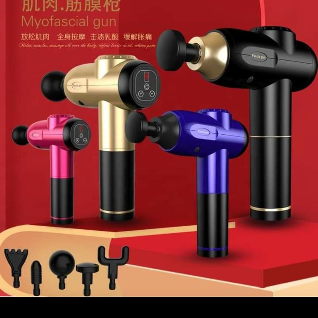 Brand new massage gun with 9 speed level/ 5... - Depop