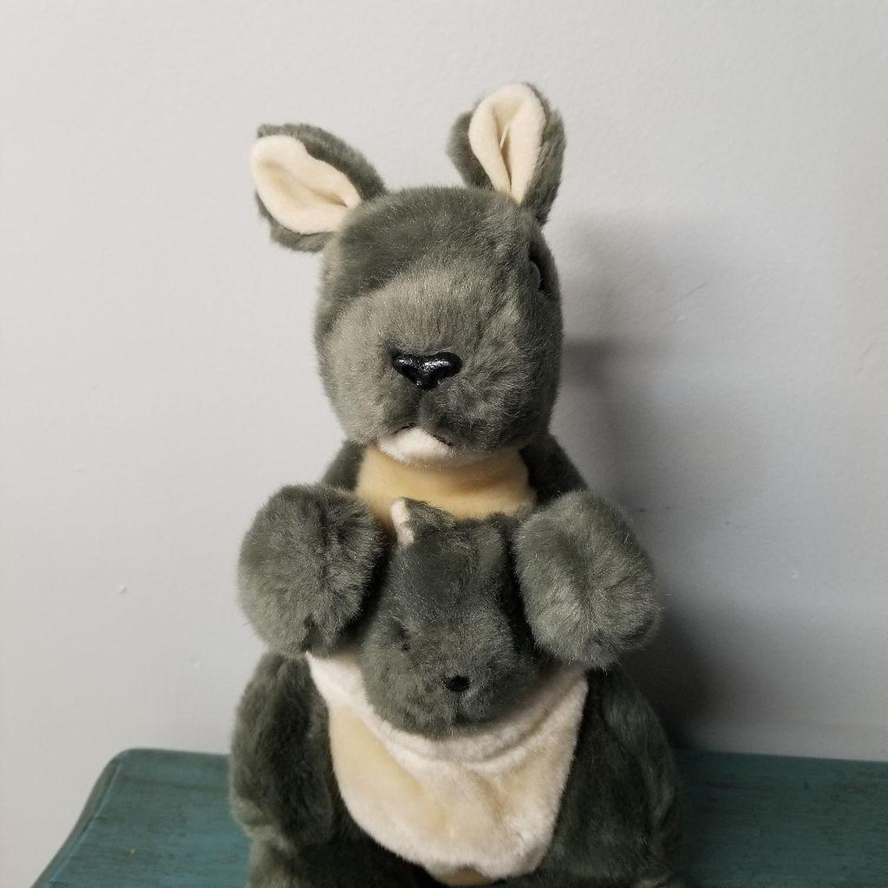 Kangaroo stuffy plush stuff animal with baby... - Depop