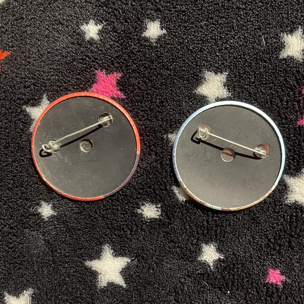 fan made good omens pins crowley and aziraphale... - Depop