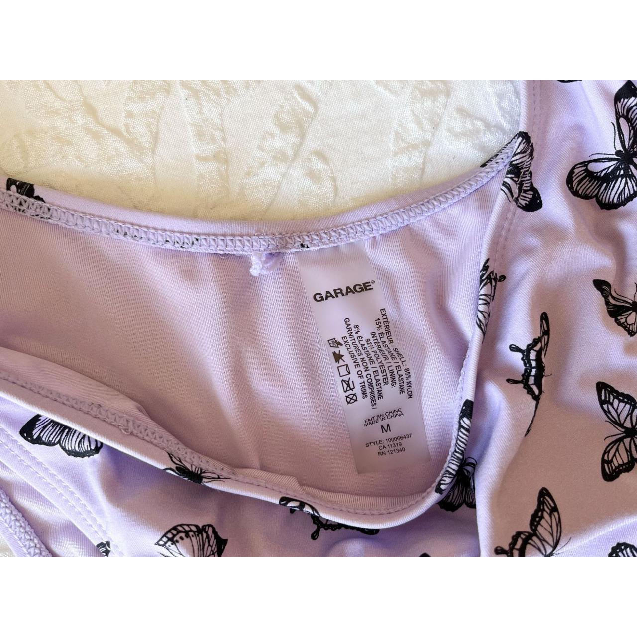 Garage Purple High Rise Cheeky Butterfly Bikini... - Depop