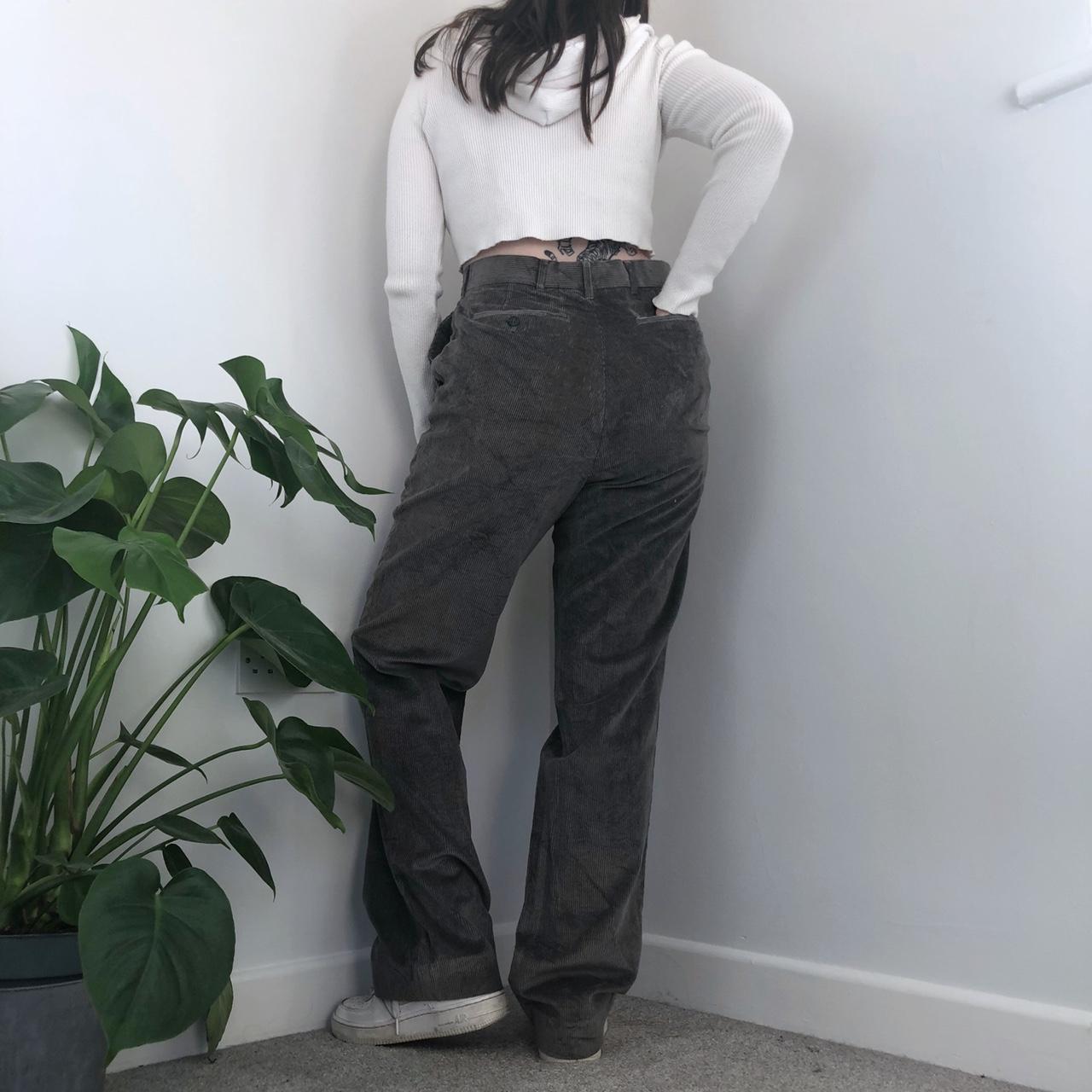 Grey corduroys A stone grey corduroy jeans by... - Depop