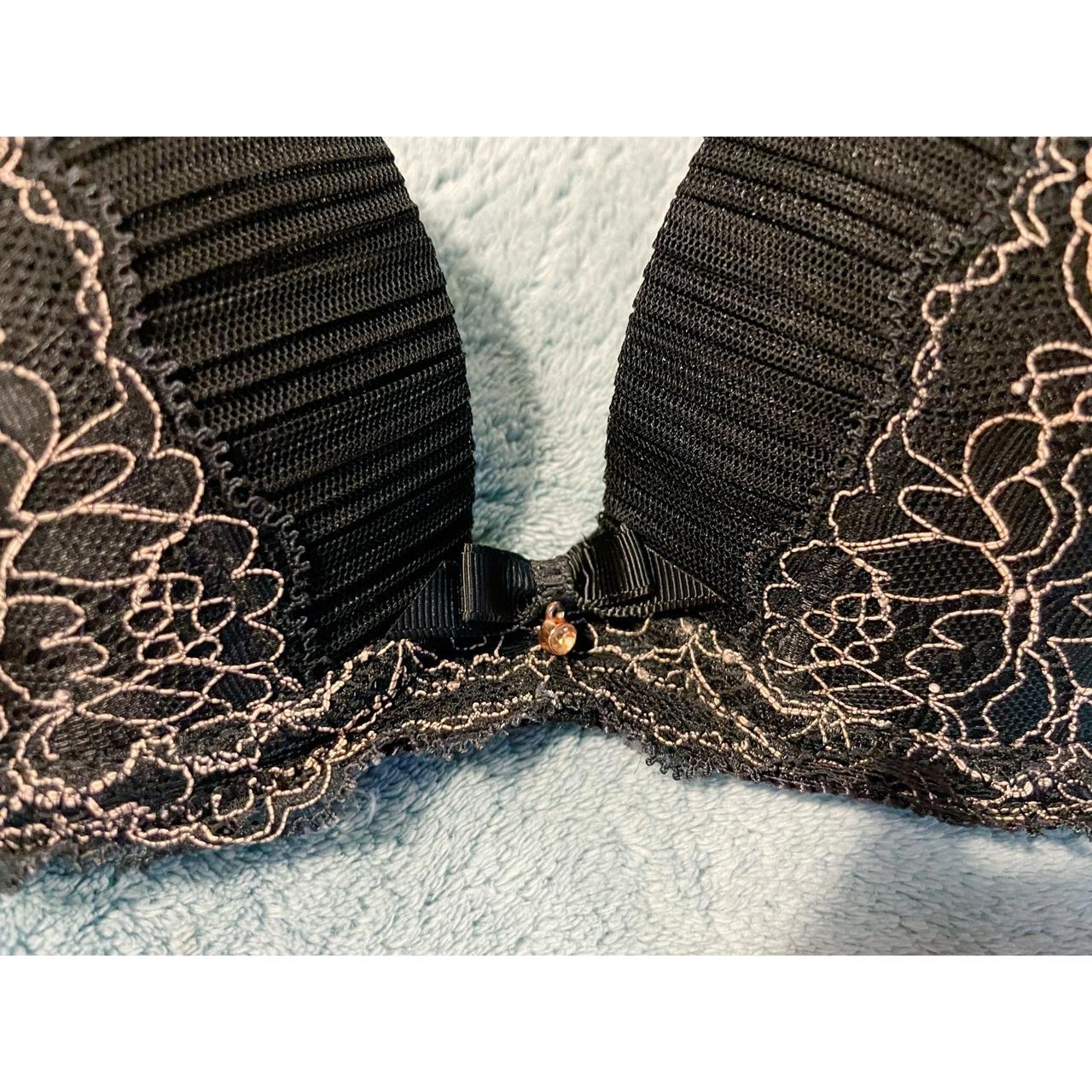 Primark Push-up Moulded Plunge bra in Black & Nude... - Depop