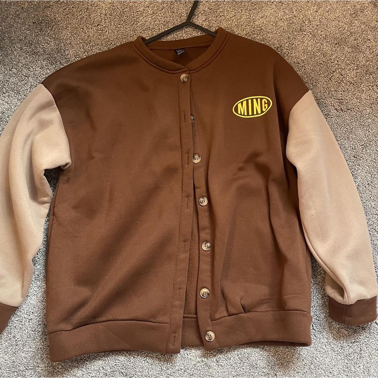 shein brown jacket, size small, good condition... - Depop