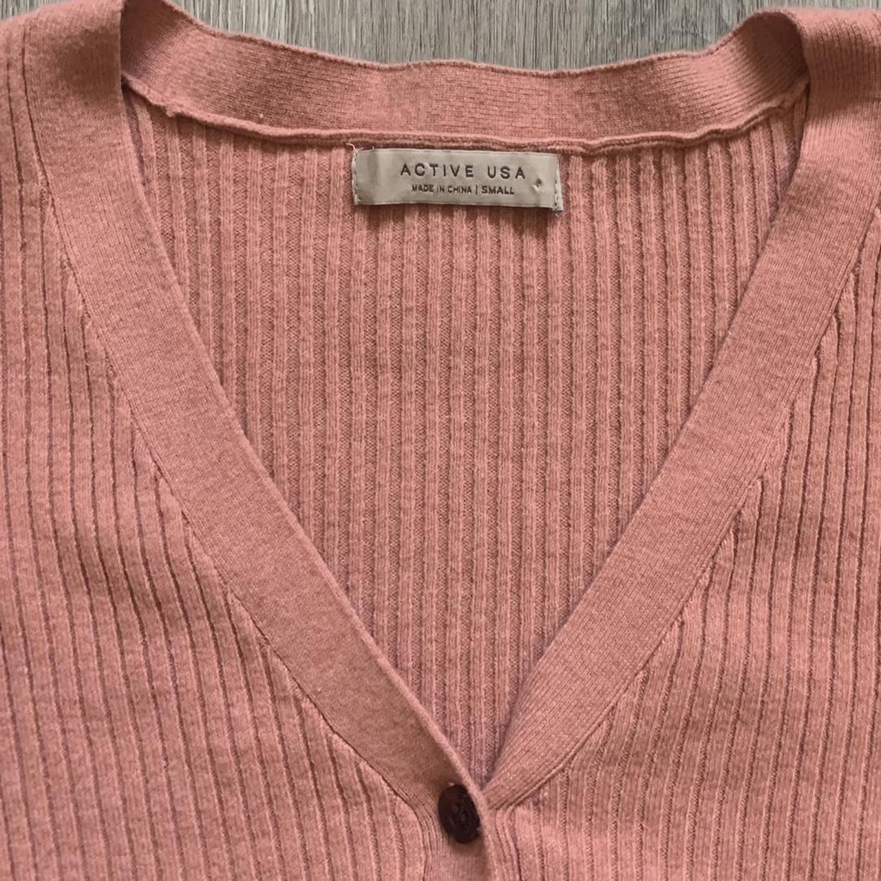 Verge Girl Women's Pink and Brown Cardigan | Depop