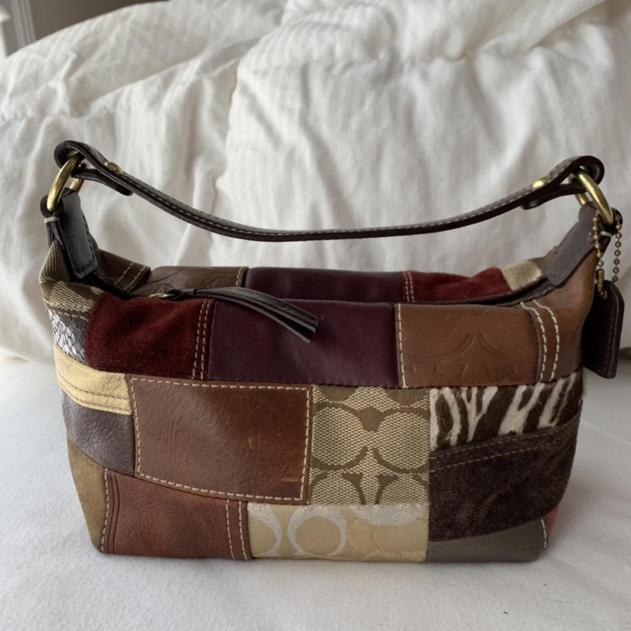 RARE patchwork Coach bag, very light scuff on one... - Depop
