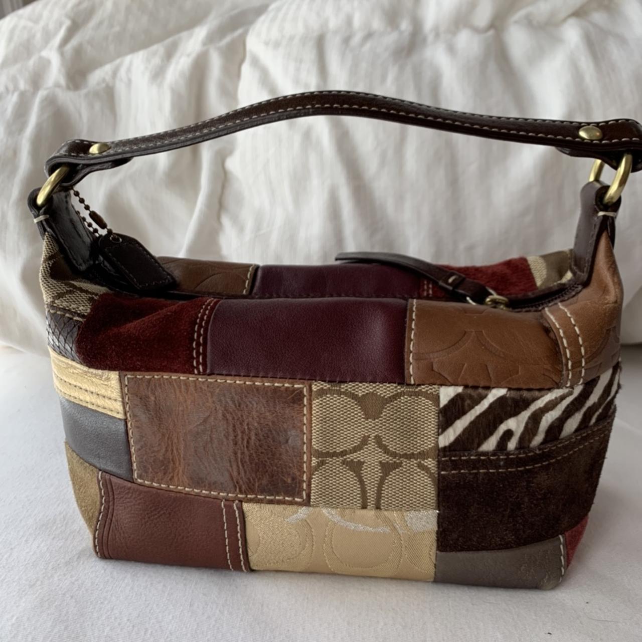 RARE patchwork Coach bag, very light scuff on one... - Depop