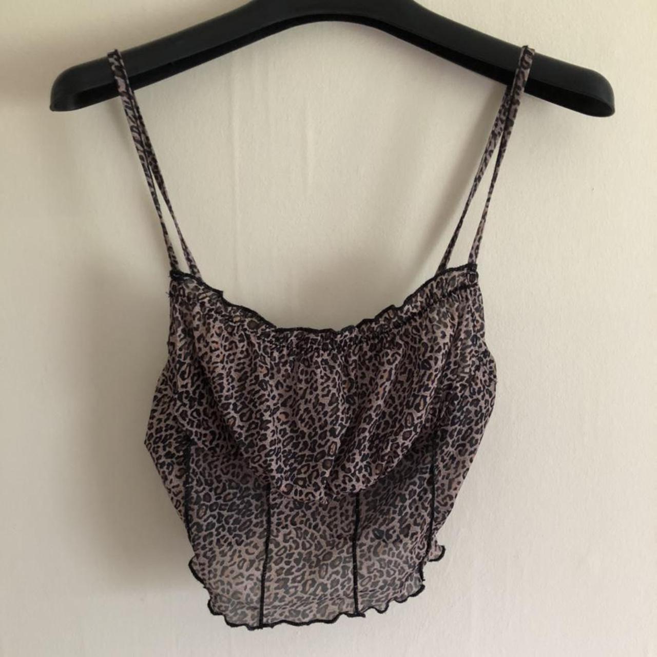 Mesh Leopard Print Cami | Originally From Shein |... - Depop