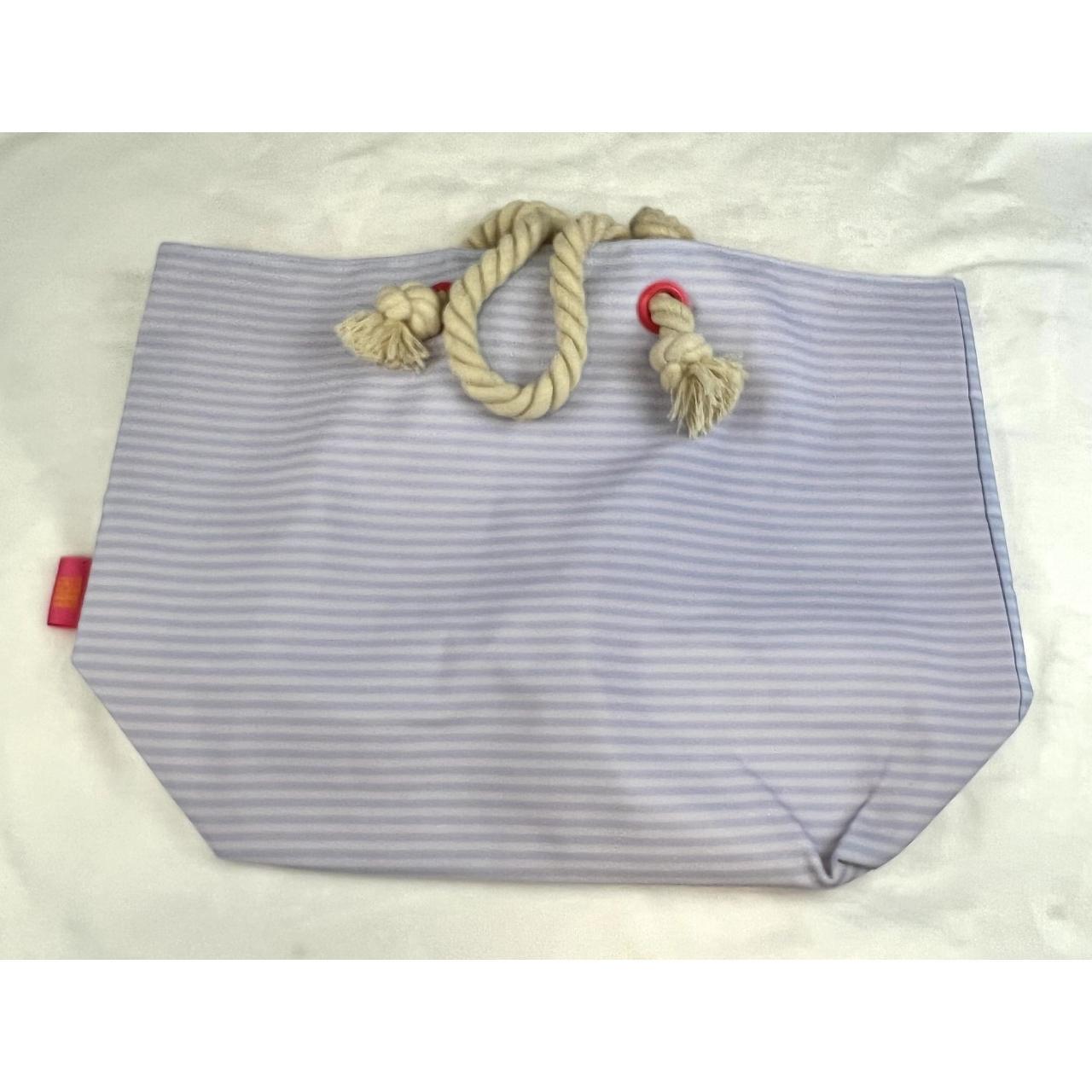 Mugler Angel reversible striped tote bag in like new... - Depop