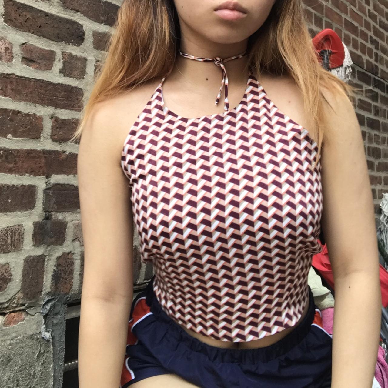 CottonOn Tina Halter Neck Cami Low back Ruffle... - Depop