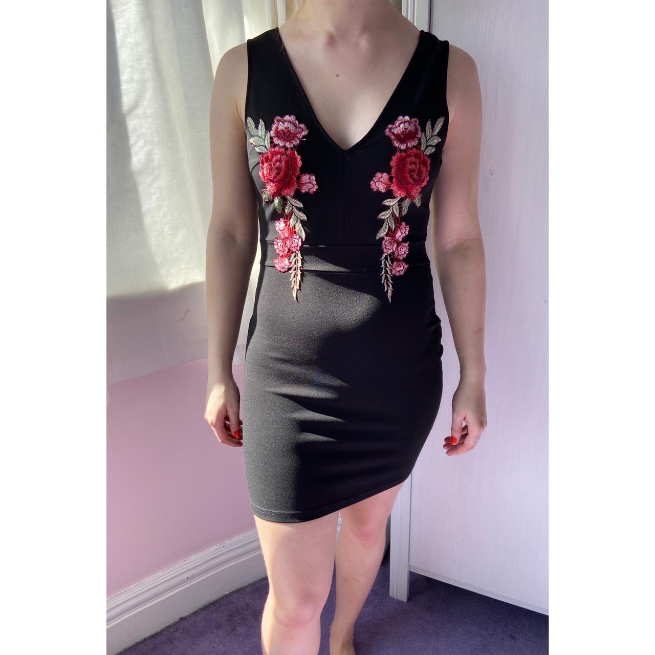 Parisian floral detail bodycon dress. Perfect for... - Depop