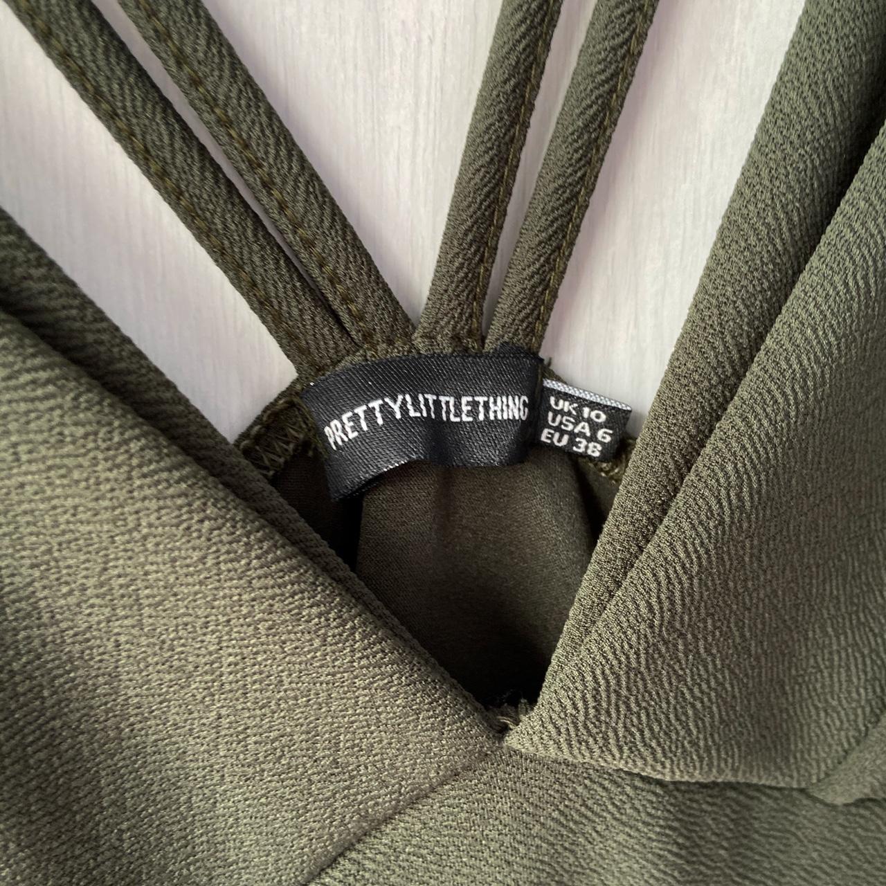 💫PLT bodycon double strap dress in khaki green.... - Depop
