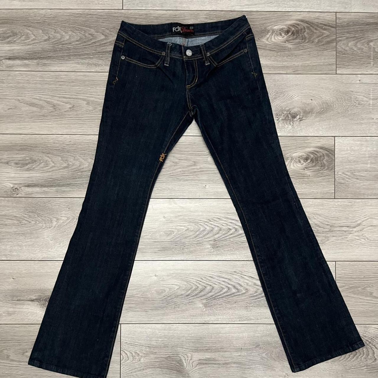 Fox denim flared lowrise jeans... - Depop