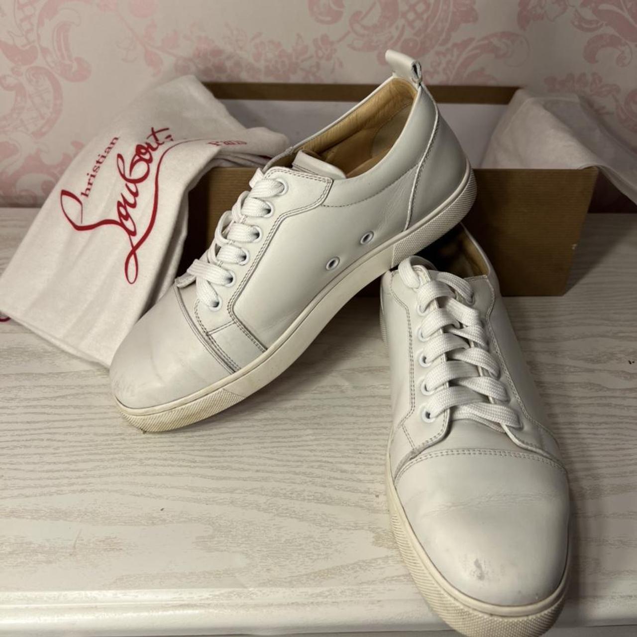 Christian Louboutin Louis Junior calf trainers in... - Depop