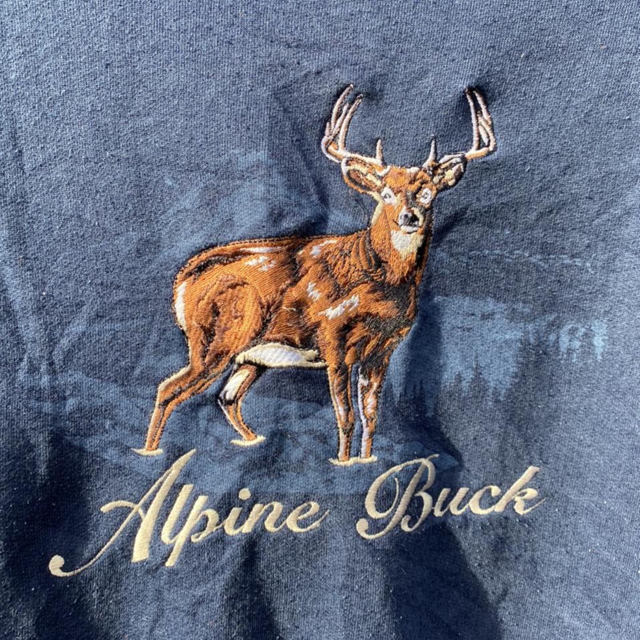 Vintage 90’s Alpine Buck - Spell out Embroidered... - Depop