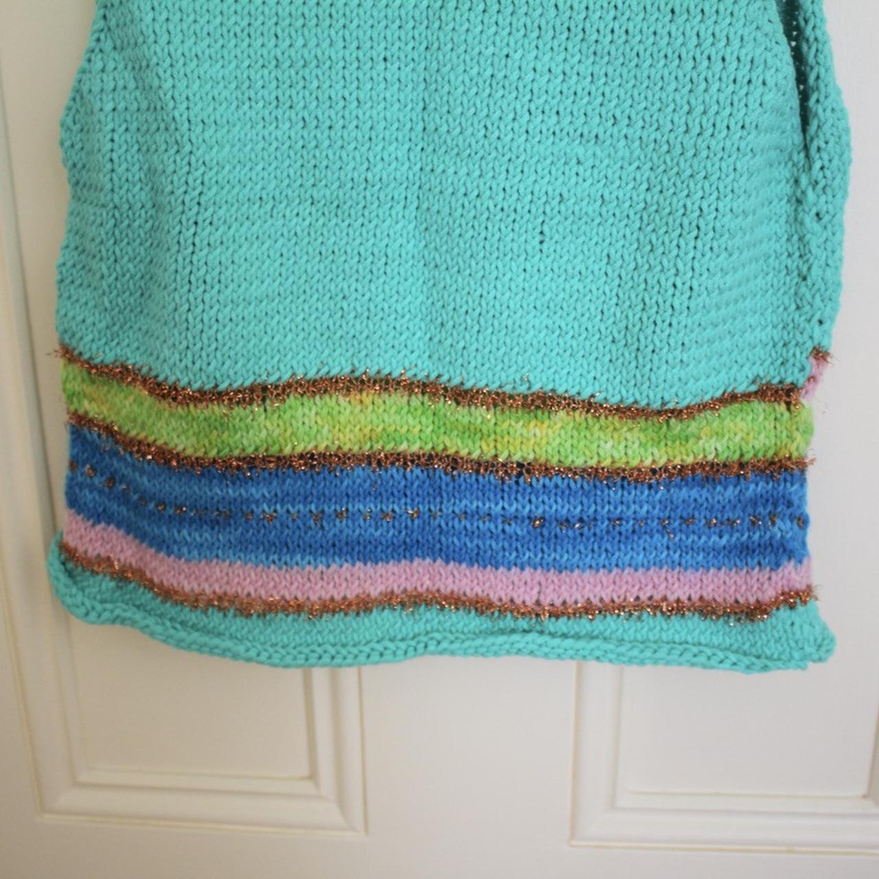 Unique knitted top handmade by me, completely one of... - Depop