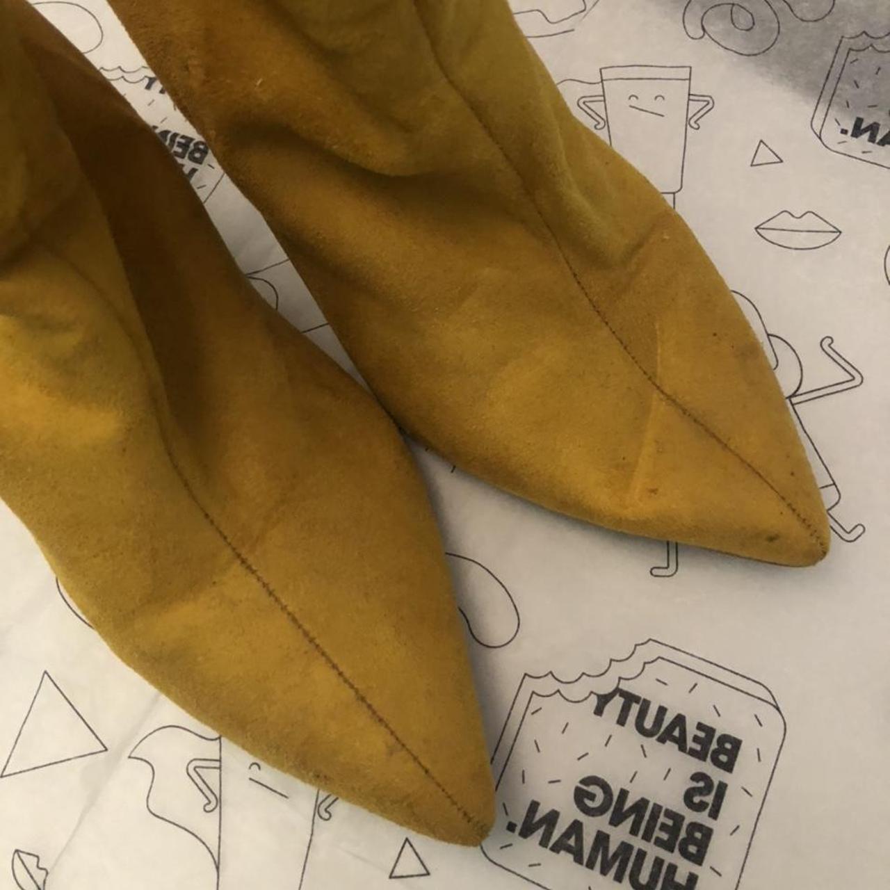 MUSTARD YELLOW SUEDE BOOTS Nasty Gal Walking on... - Depop
