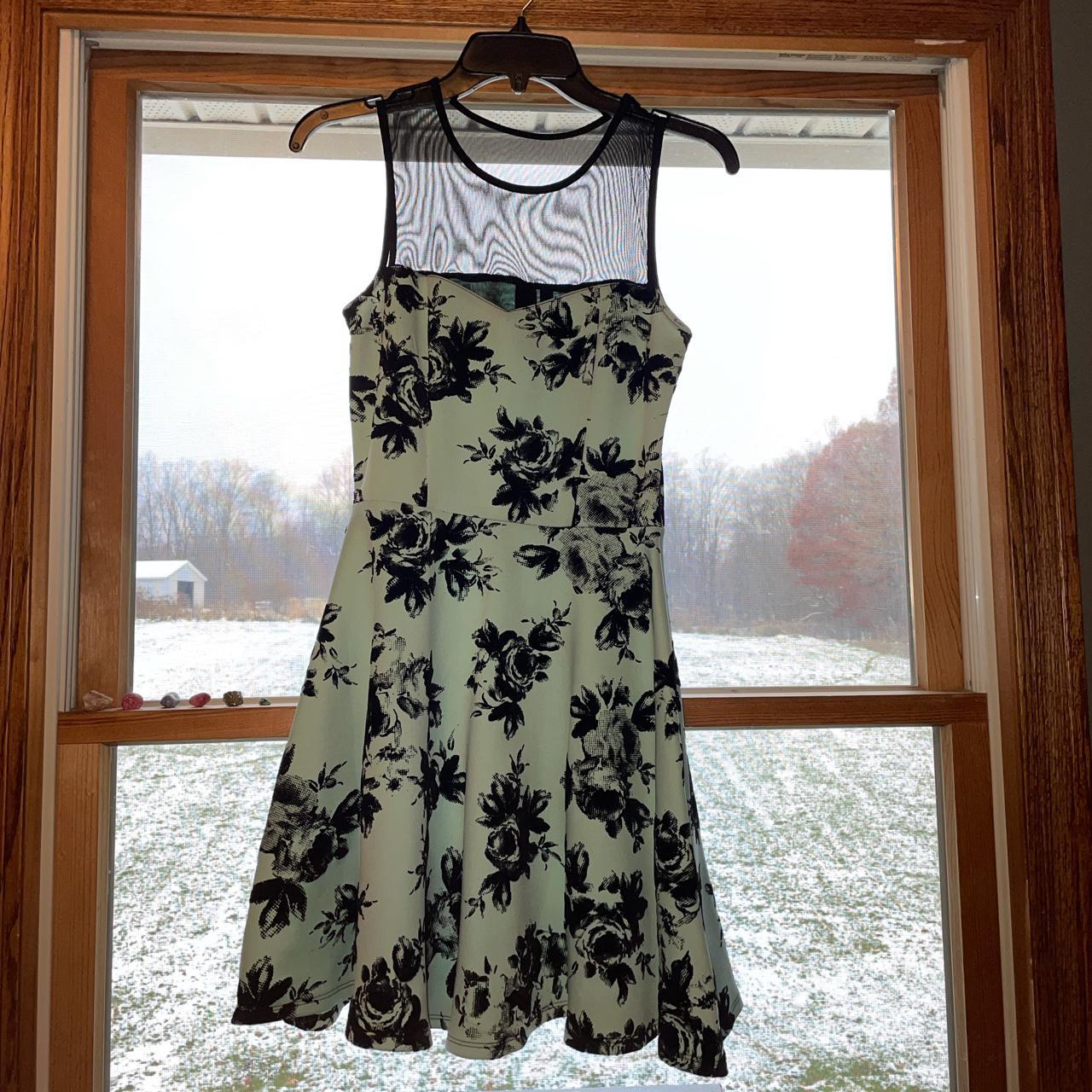 Mint green and black dress store