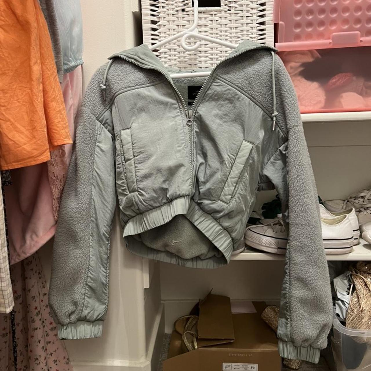 Urban Outfitters Women's Green and Blue Jacket | Depop
