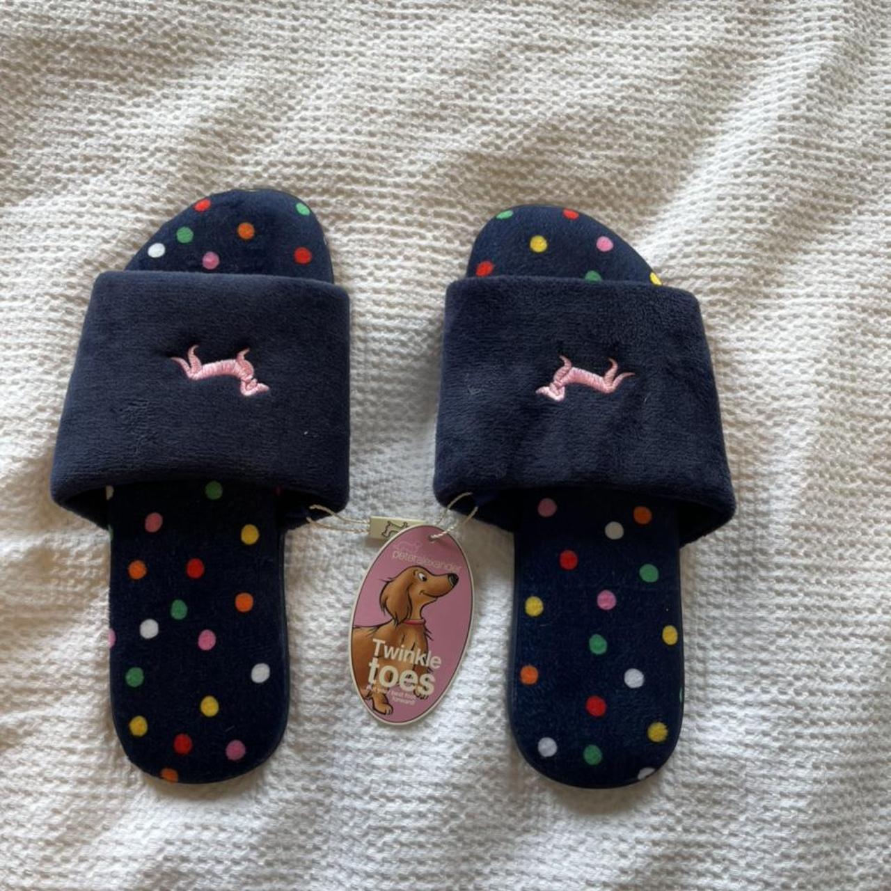 Womens peter Alexander slippers Polka dot RRP-... - Depop