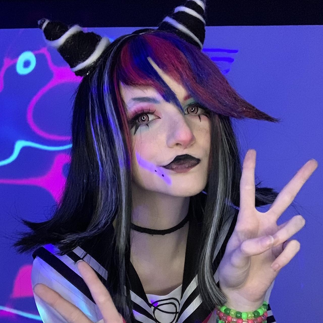 Ibuki Mioda Cosplay Costume Wig Wig And Horns Depop