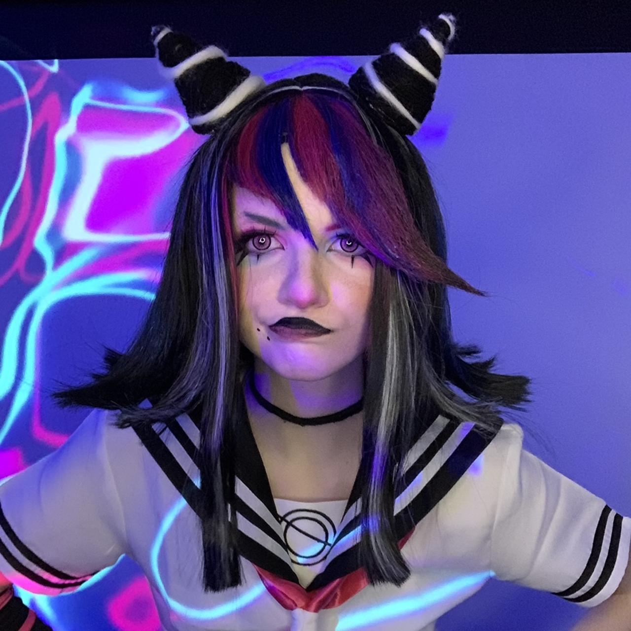 Ibuki Mioda Cosplay Costume Wig Wig And Horns Depop