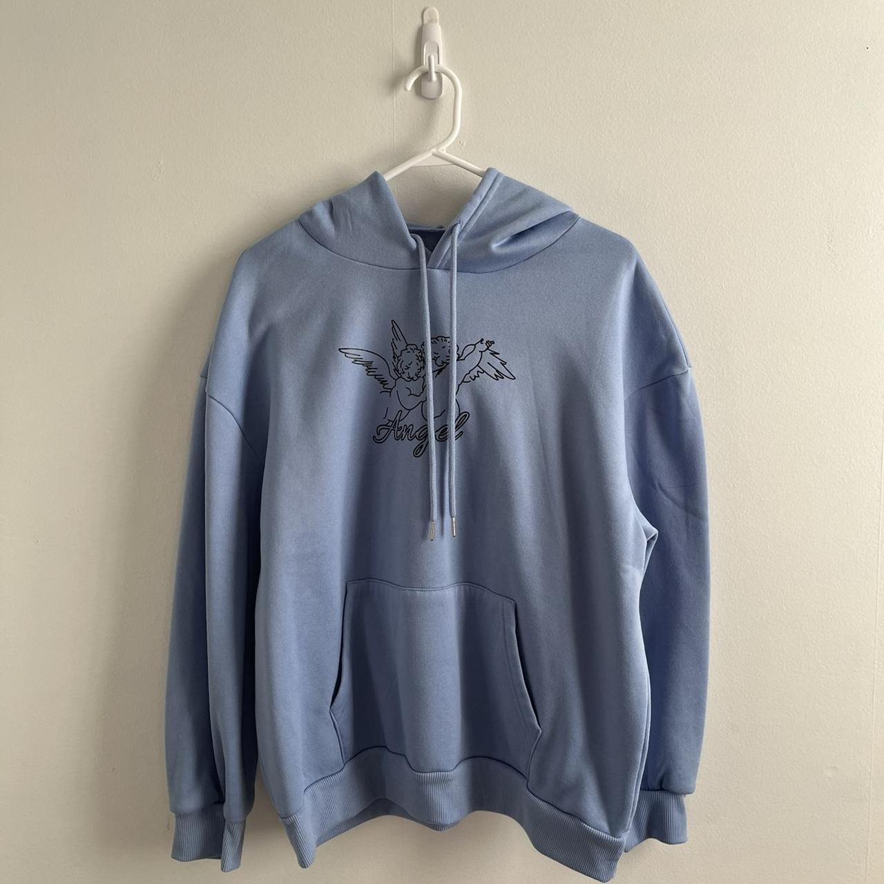 SHEIN Women's Blue and Black Hoodie | Depop