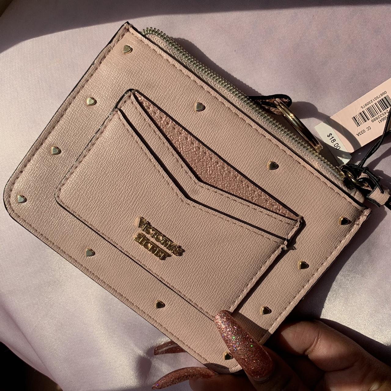Pink heart Victoria’s secret wallet/cardholder... - Depop