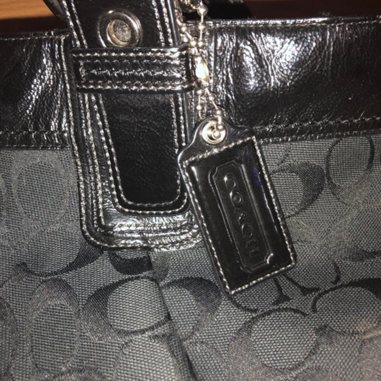 Black cloth authentic coach shoulder bag. One main... - Depop