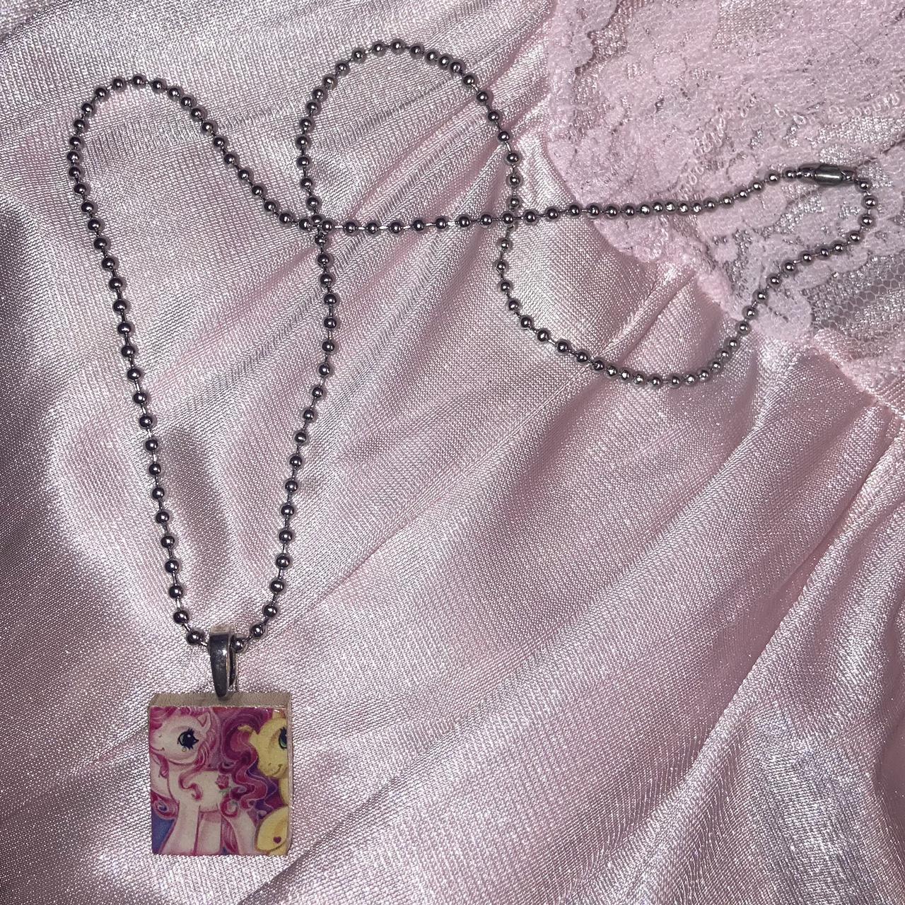 MLP Necklace ♡ ♡ 19 inch stainless steel ballpoint... - Depop