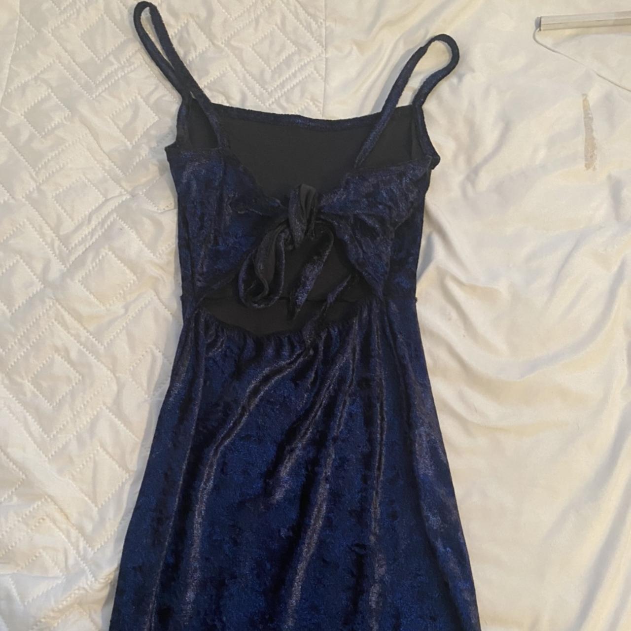 Size 4 pretty little thing blue glitter metallic... - Depop