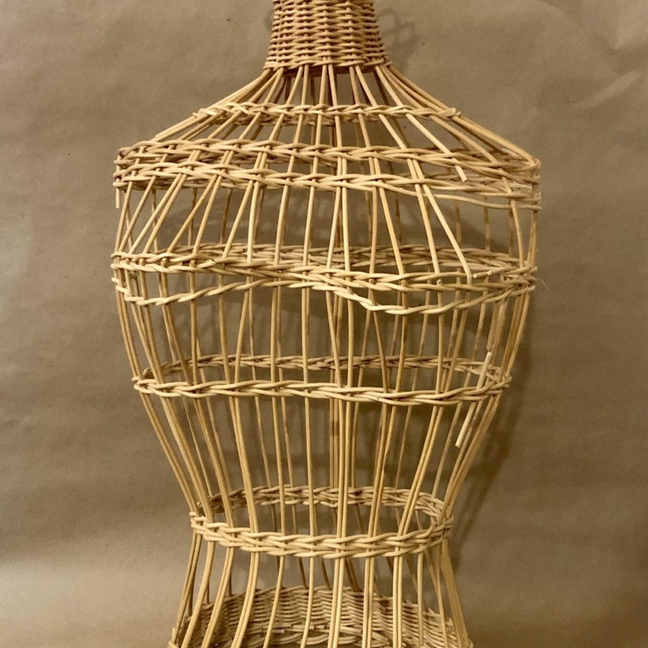 Wicker Mannequin - Vintage Dress Form - Shop... - Depop